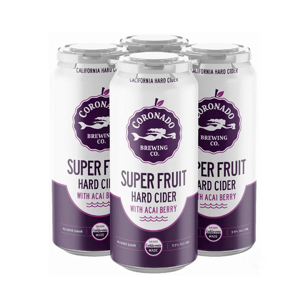 Coronado Brewing Super Fruit Hard Cider w/ Blueberry 4pk 16oz Cans – MMWL